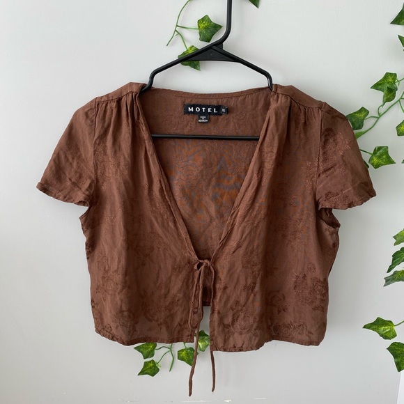 Motel Rocks | Tops | Motel Rocks Tie Cropped Top | Poshmark